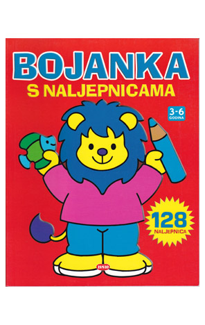 Hoću knjigu - Bojanka s naljepnicama: Lav