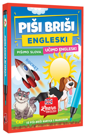 Hoću knjigu - Karte edukativne Piši - briši Engleski jezik