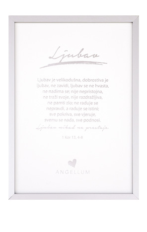 Hoću knjigu - Zlatotisak u metalnom okviru Ljubav Maxi Angellum Silver